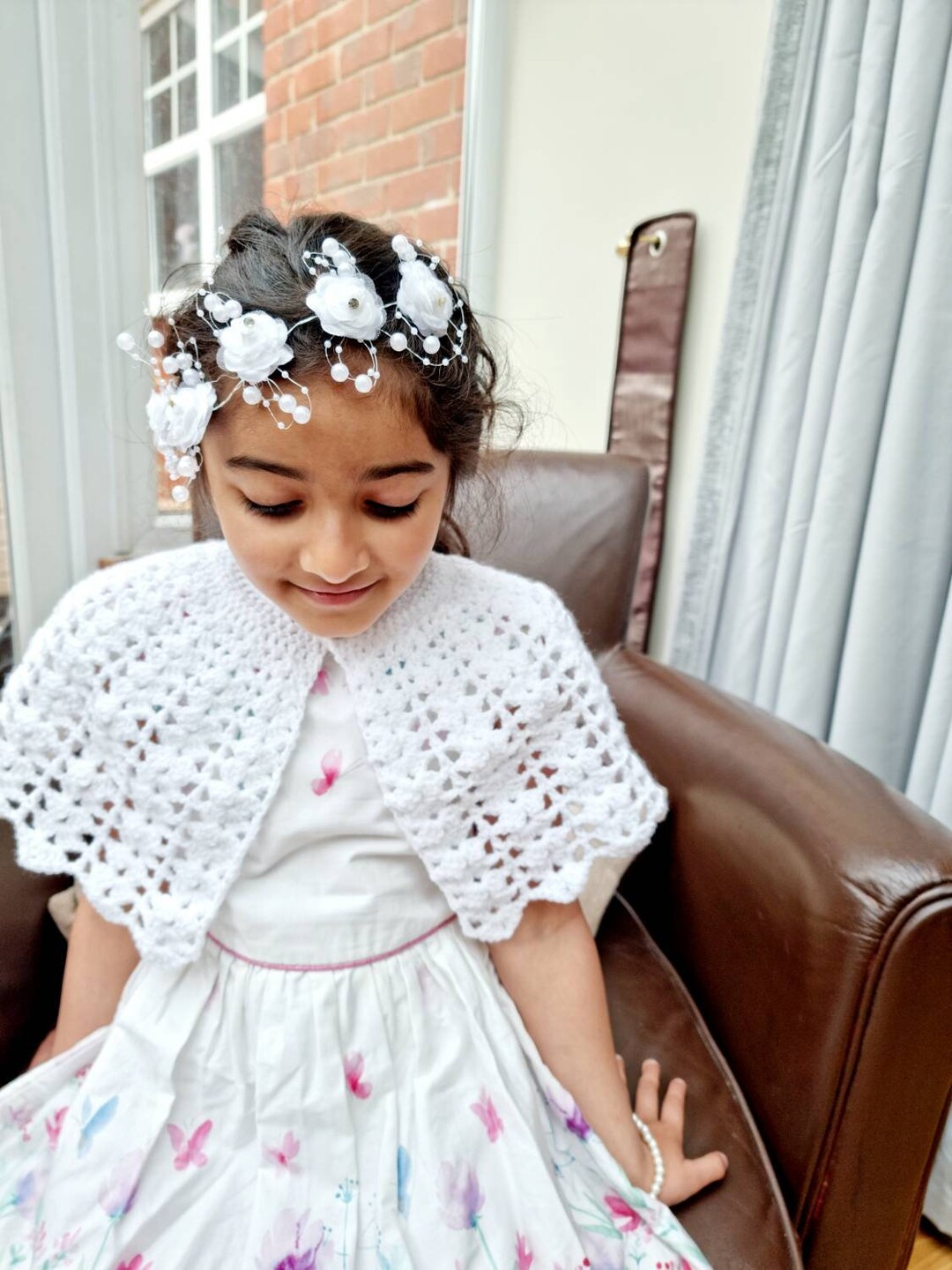 Handmade Crochet Cape, Communion Cape, Baptism, Wedding, Church Outfit ...
