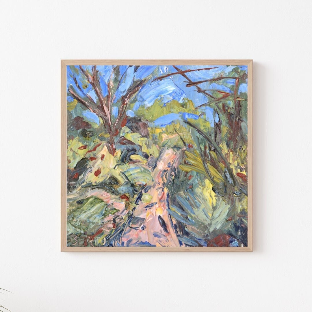 Impasto Botanical Oil Painting: Semi-abstract Landscape Art, 6x6 - Etsy