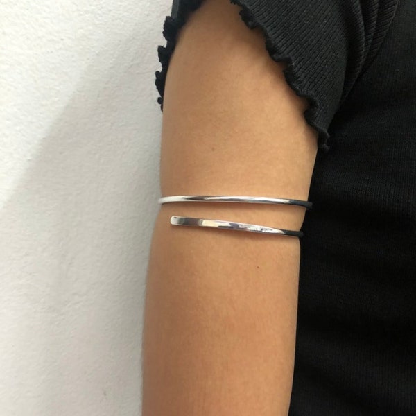Silver Arm Cuff - Etsy