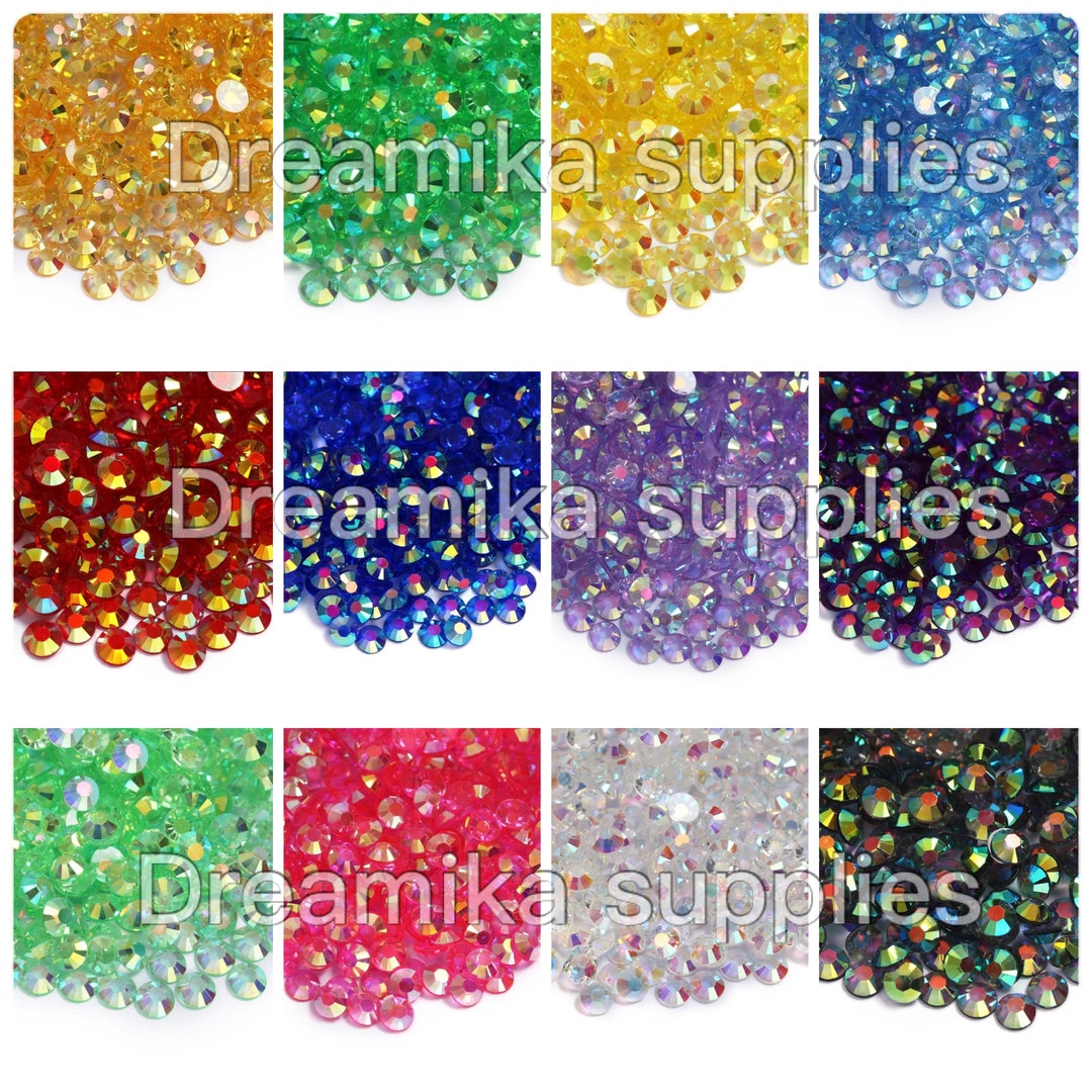 Transparent AB Rhinestones 1000 per Bag Non-hotfix Flatback Resin ...
