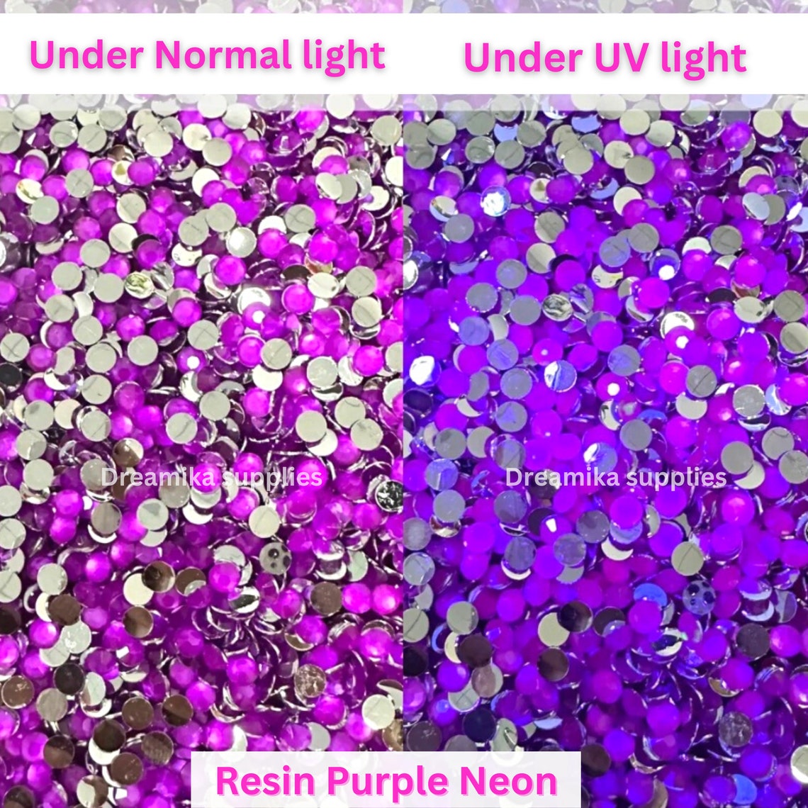 Neon Resin Rhinestone| 1000pcs Bag| Non-hotfix Flatback Resin | 3MM ...