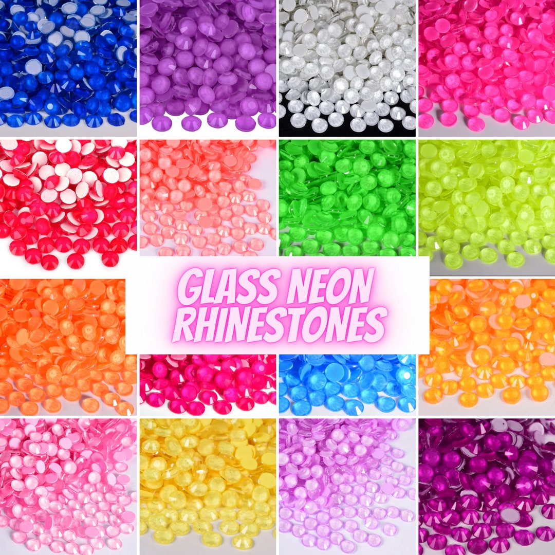 Glass Neon Rhinestone|non-hotfix Flatback|florescence|1440pcs Bag|3mm ...