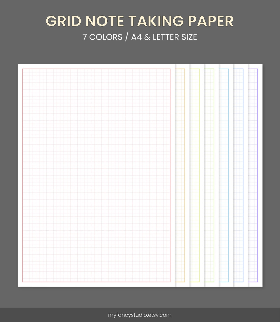 Student Note Taking Template Printable Bundle A4 LETTER - Etsy