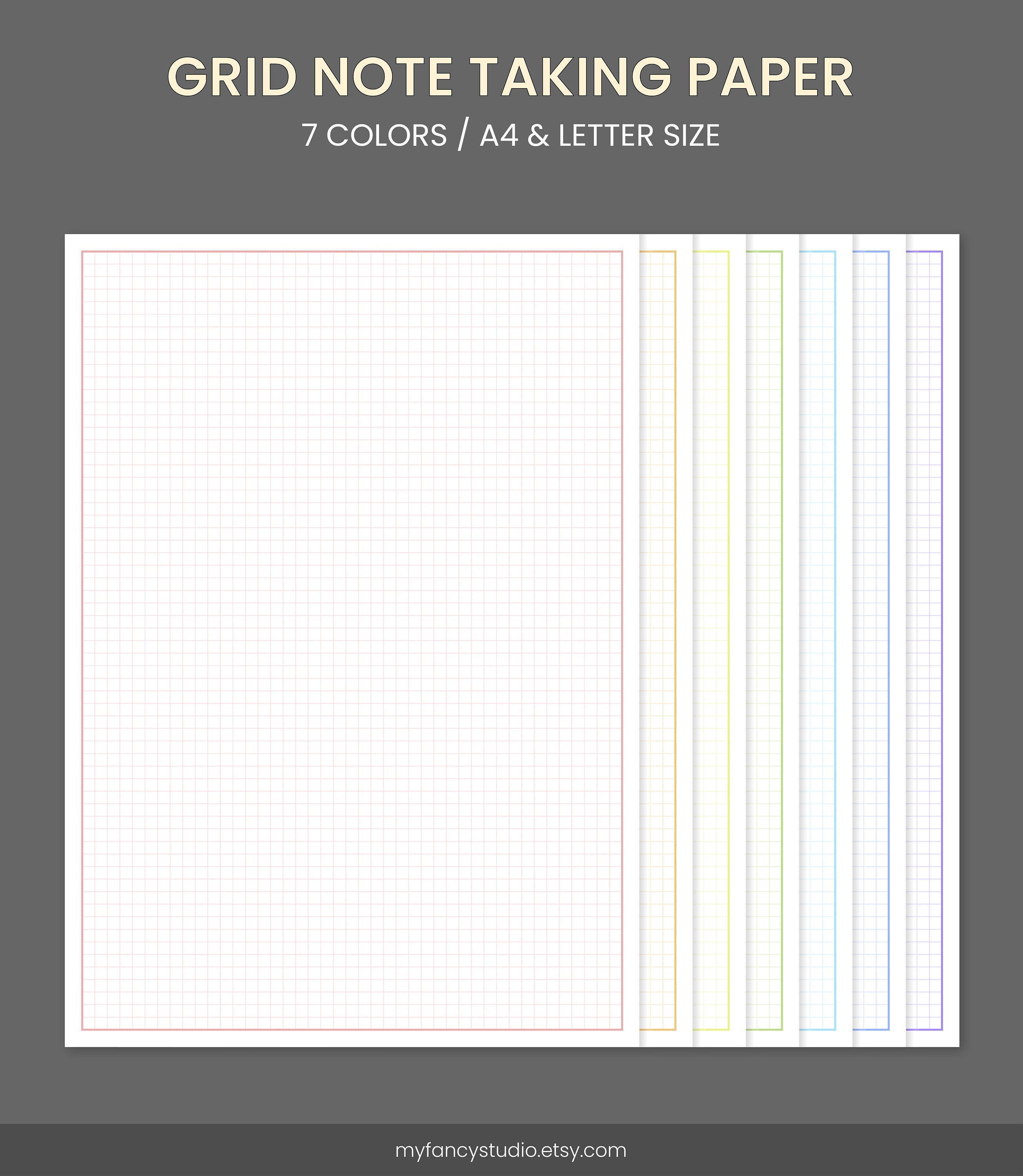 Student Note Taking Template Printable Bundle A4 LETTER - Etsy