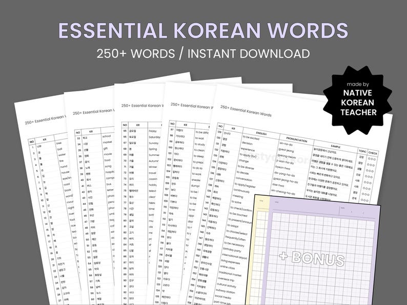 Korean Vocabulary Workbook | Essential Korean Words With English ...