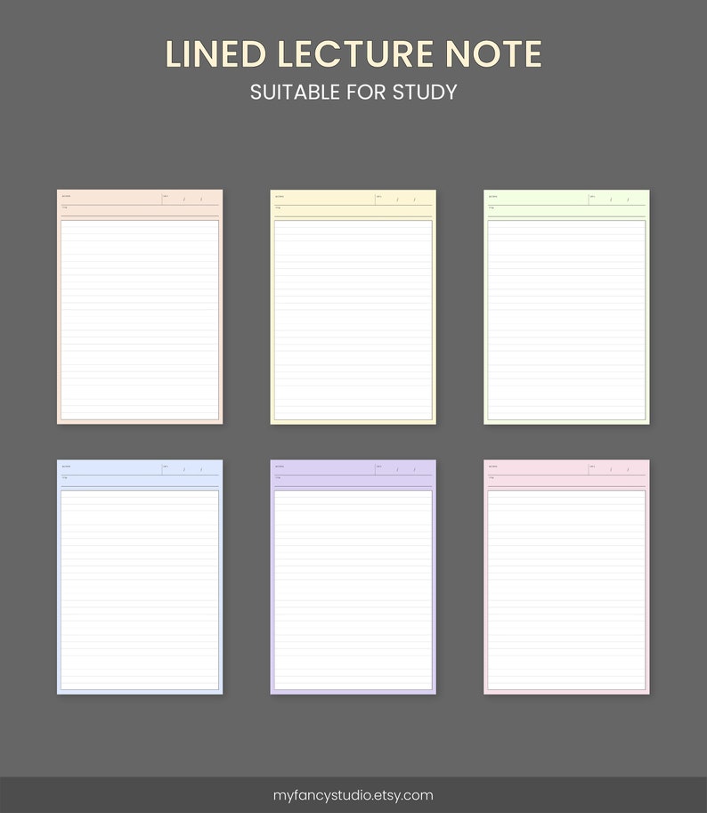 Student Note Taking Template Printable Bundle A4 LETTER - Etsy
