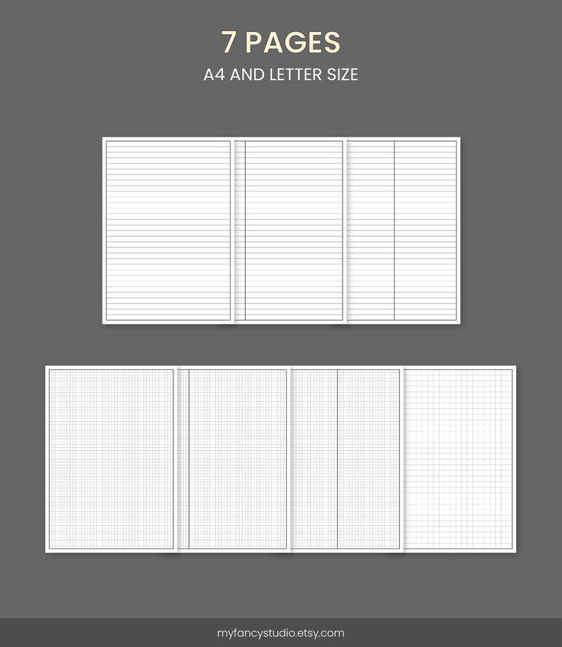 Student Note Taking Template Printable Bundle A4 LETTER - Etsy