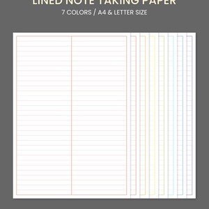 Student Note Taking Template Printable Bundle A4 LETTER - Etsy