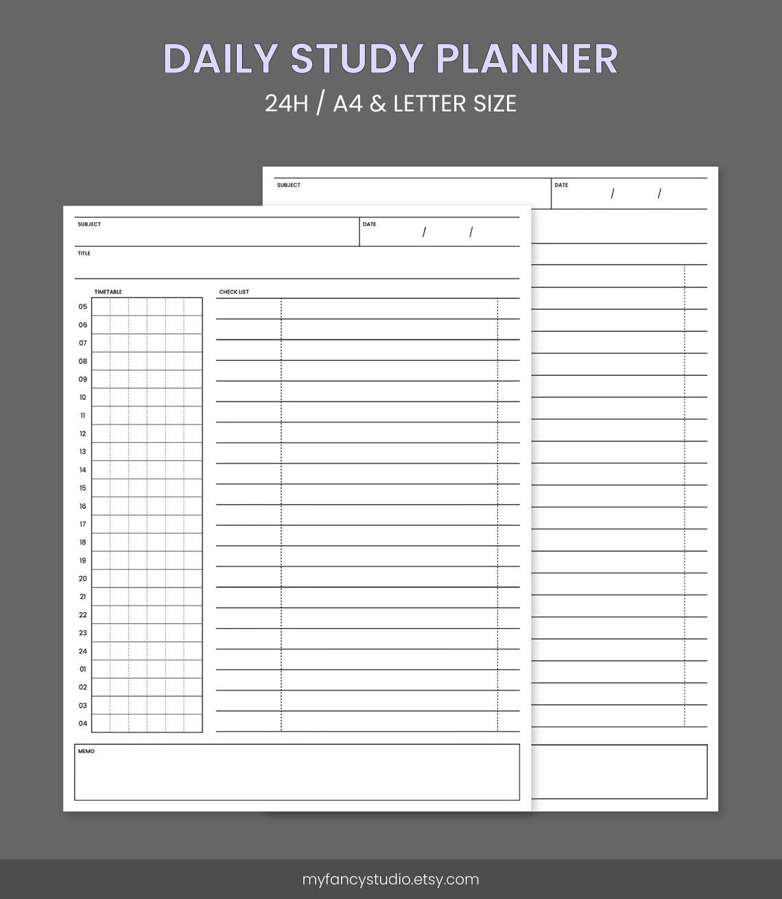 Student Note Taking Template Printable Bundle A4 LETTER - Etsy