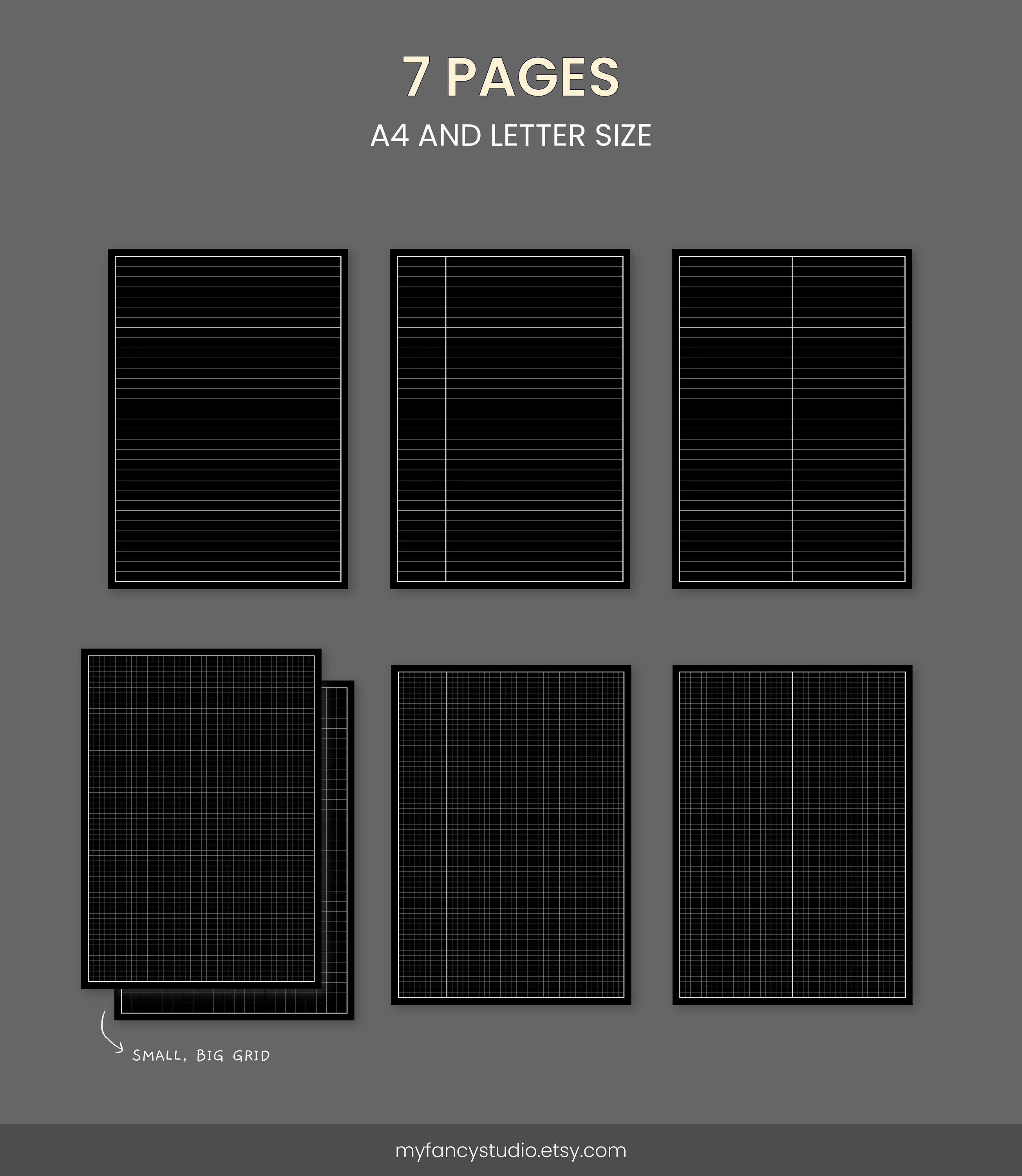 Student Note Taking Template Printable Bundle A4 LETTER - Etsy