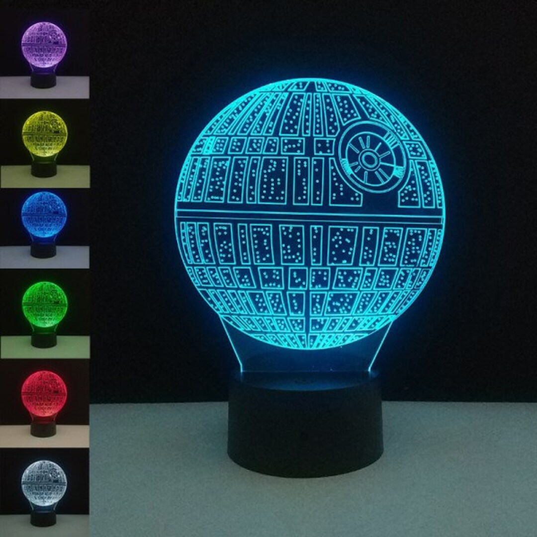3D Starwars Death Star LED Light Nighlight - Etsy