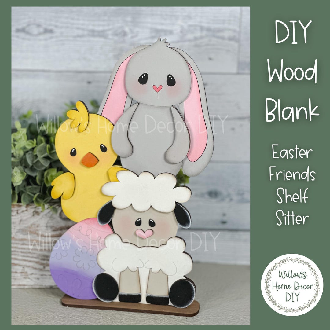 DIY Easter Sign - Shelf Sitter - Bunny - Chick - Lamb - Egg -unfinished ...