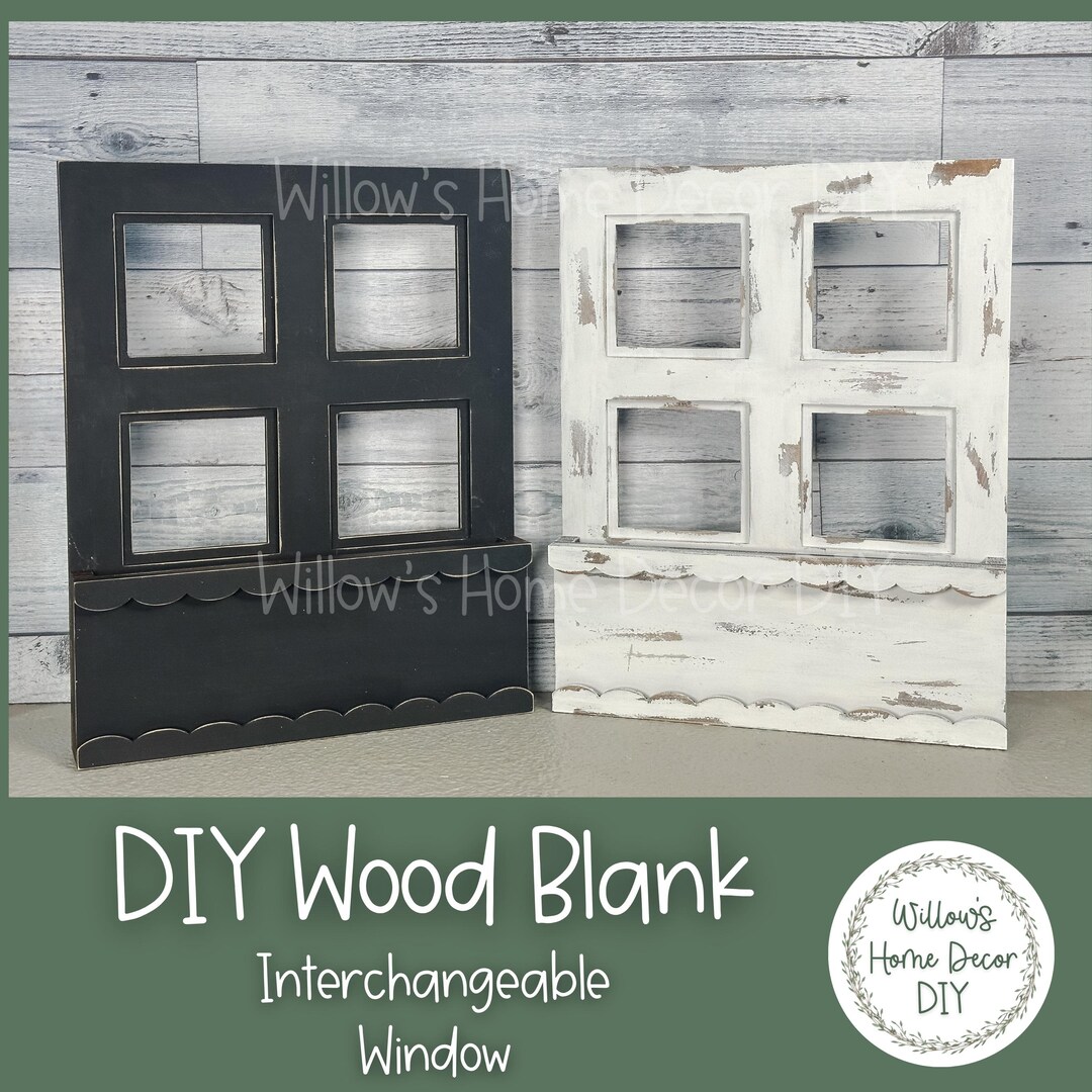 Interchangeable Window Box - DIY Wood Blank - Craft Kit - Mantle Decor ...