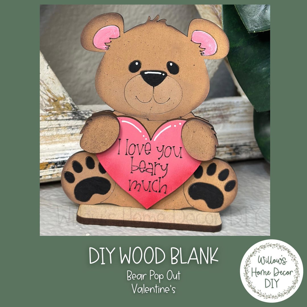 DIY Valentine’s Bear- Kids Craft - I Love You Beary Much- Love Day ...