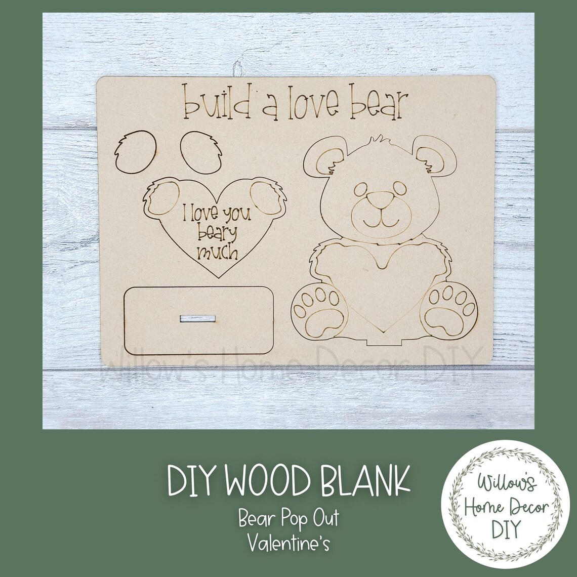 DIY Valentine’s Bear- Kids Craft - I Love You Beary Much- Love Day ...
