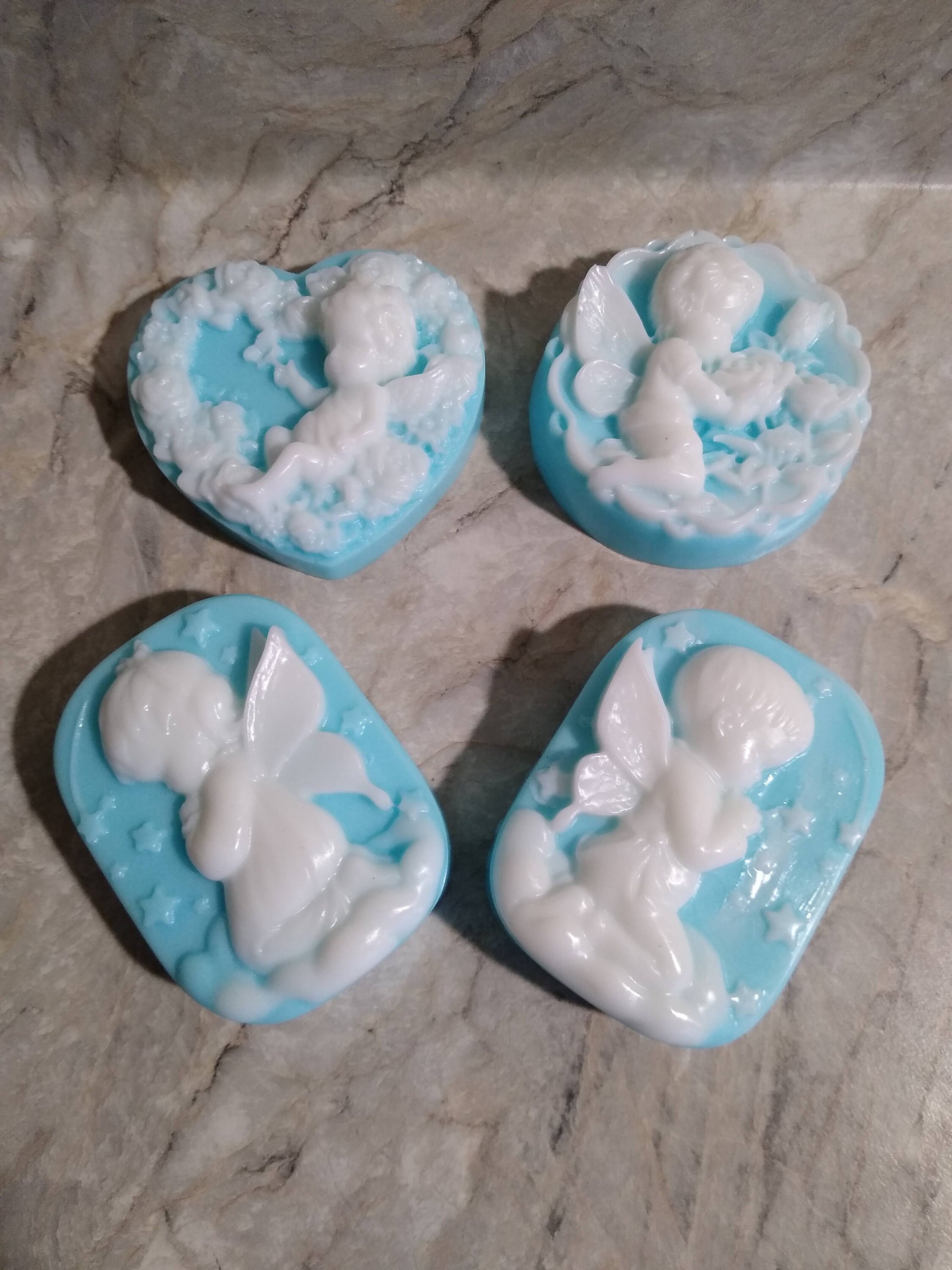 4 Praying Angel Soap Bars, Religious Soap, Baptism Soap, Spiritual Soap ...