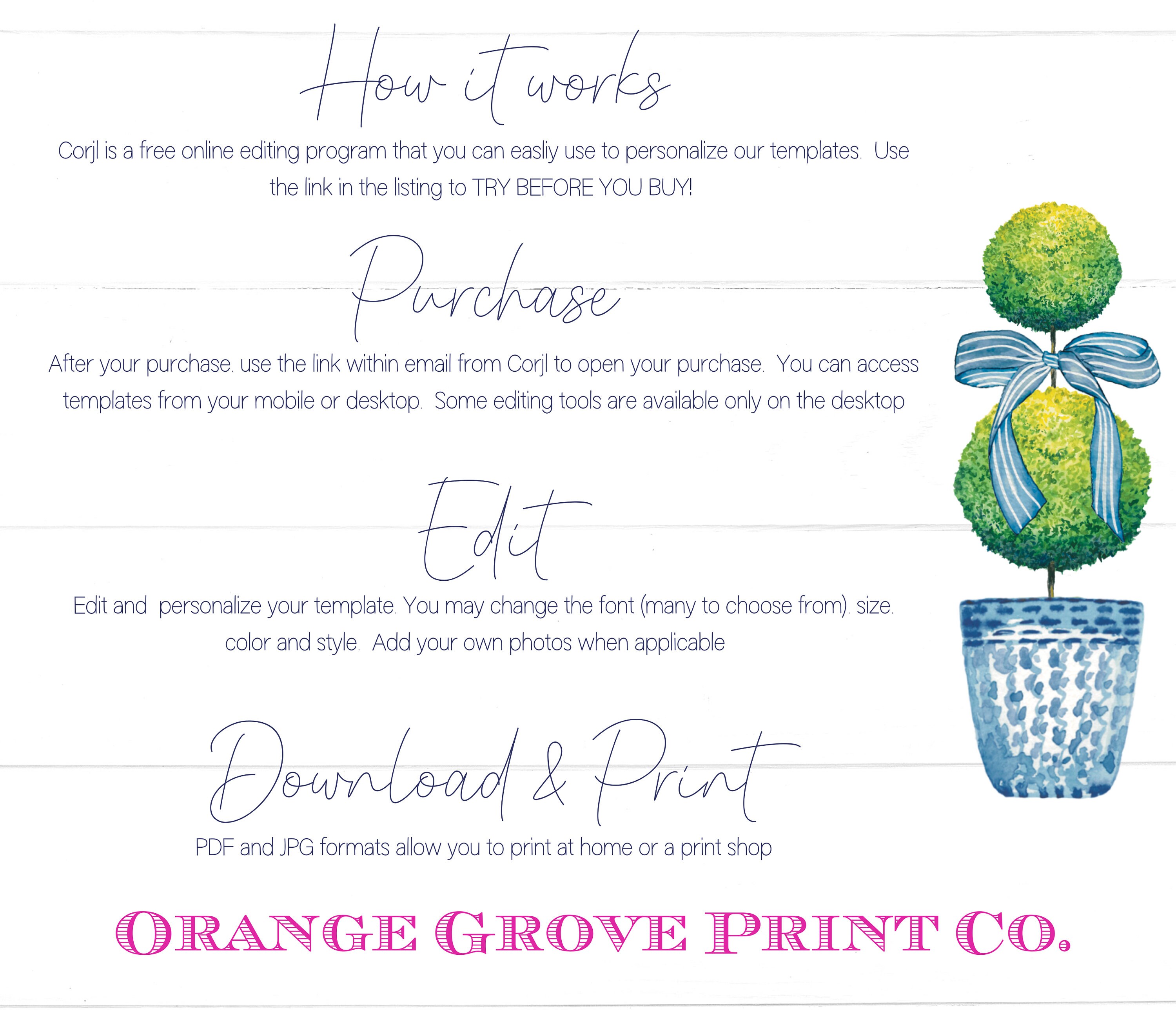 Printable Christmas Gift Tag Watercolor Christmas Boxwood - Etsy