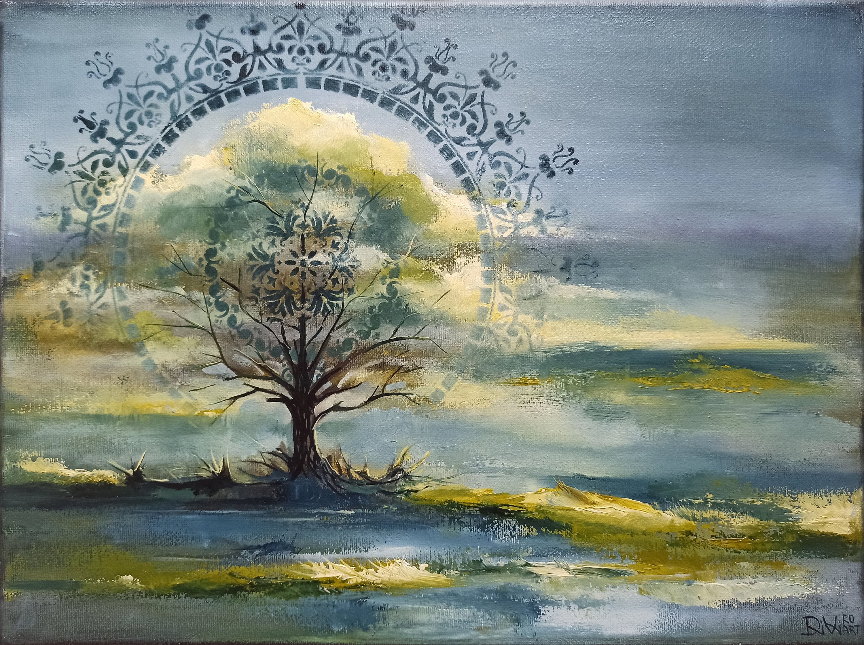 Original Oil Painting on Canvas, Oak Tree Painting, Original Tree of ...