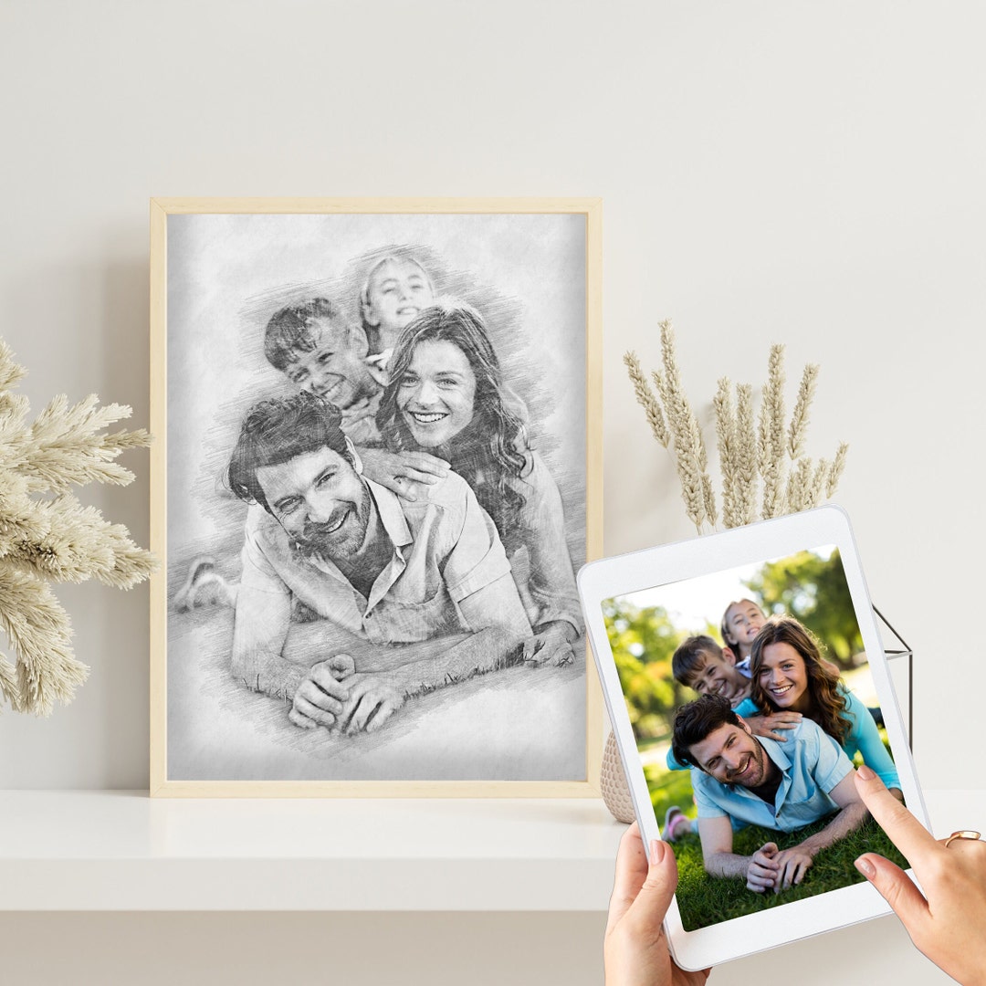 Personalized Pencil Drawing From a Photo | Digital Sketch | Pencil ...