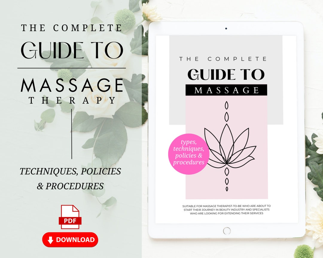 Massage Therapy Training Manual, Massage Complete Guide, Policies ...