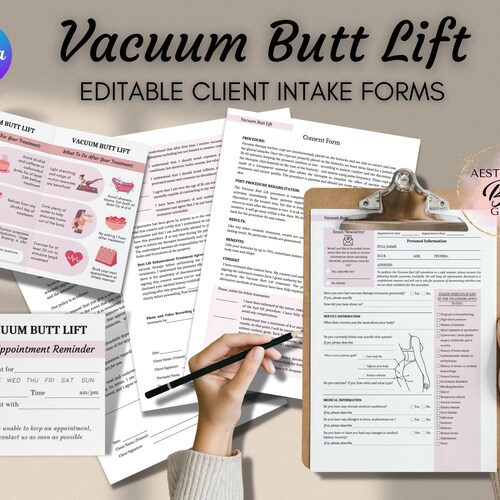 Body Sculpting Client Intake Forms Editable Body Contouring - Etsy