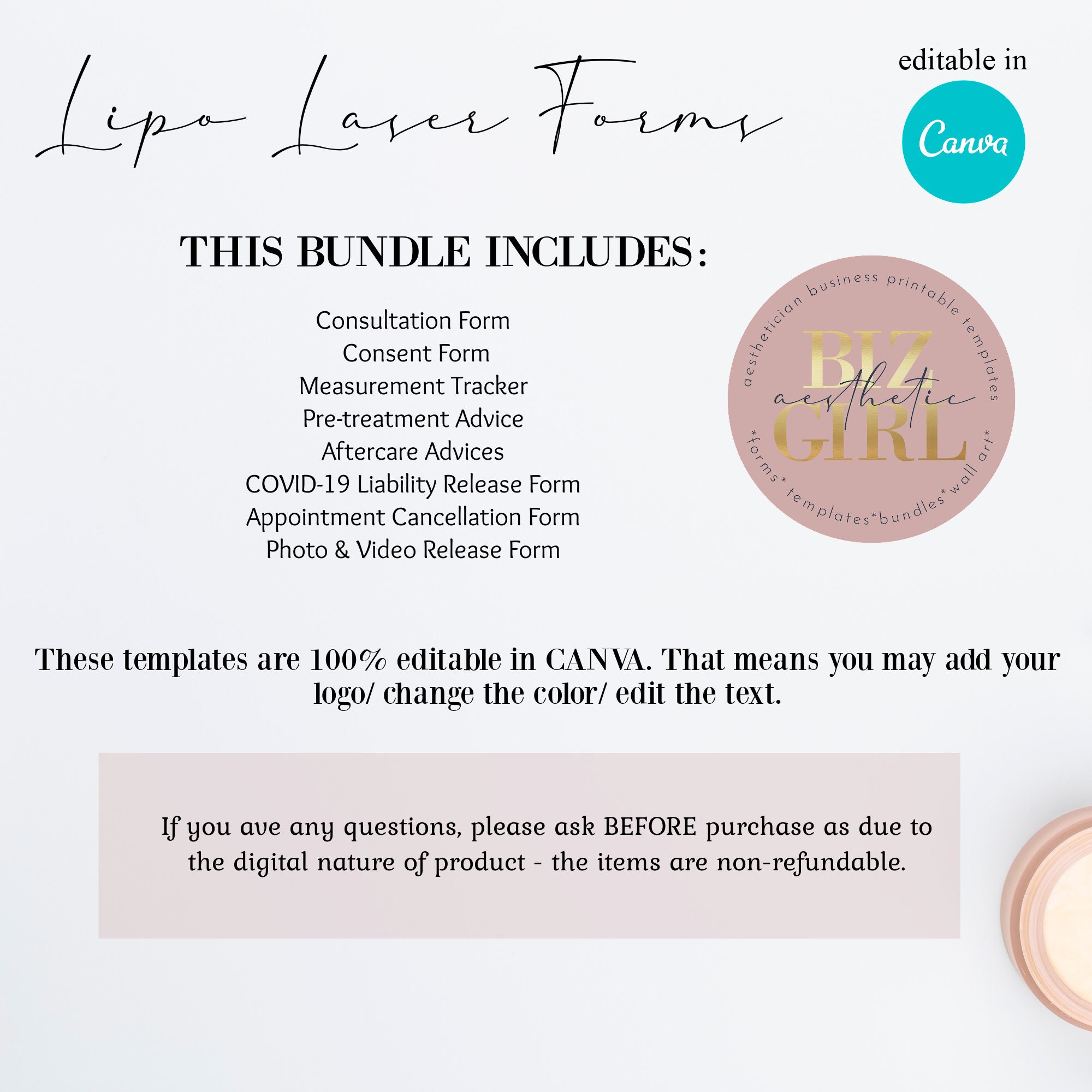 Editable Lipo Laser Forms Body Sculpting Consultation Forms - Etsy ...