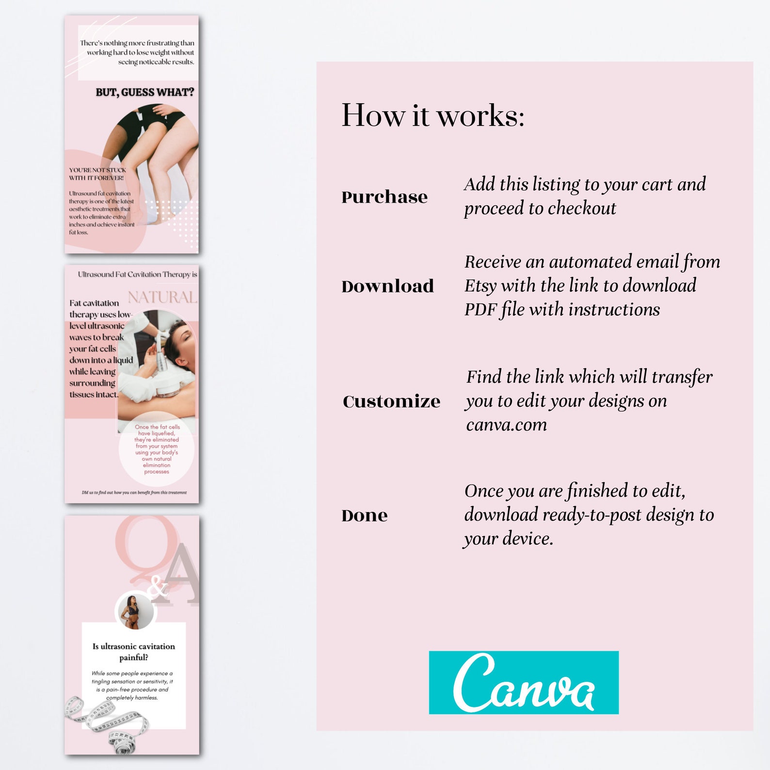 Editable Ultrasound Fat Cavitation Instagram Story Templates, Body ...