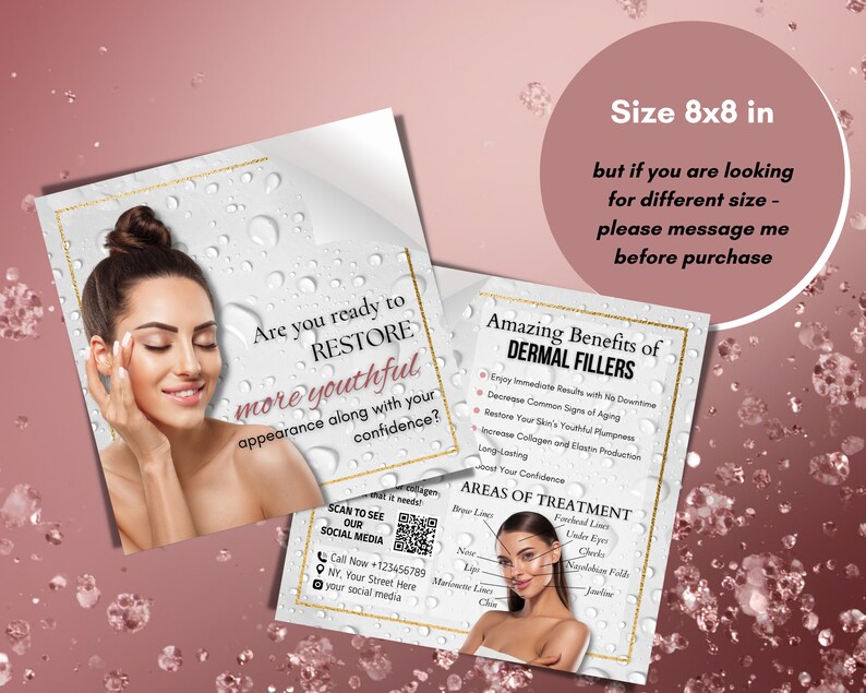 Dermal Filler Flyer Template Editable in Canva Hyaluronic - Etsy
