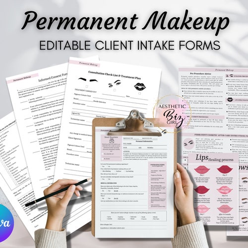 MUA Consultation Form Template Makeup Artist Client Intake - Etsy