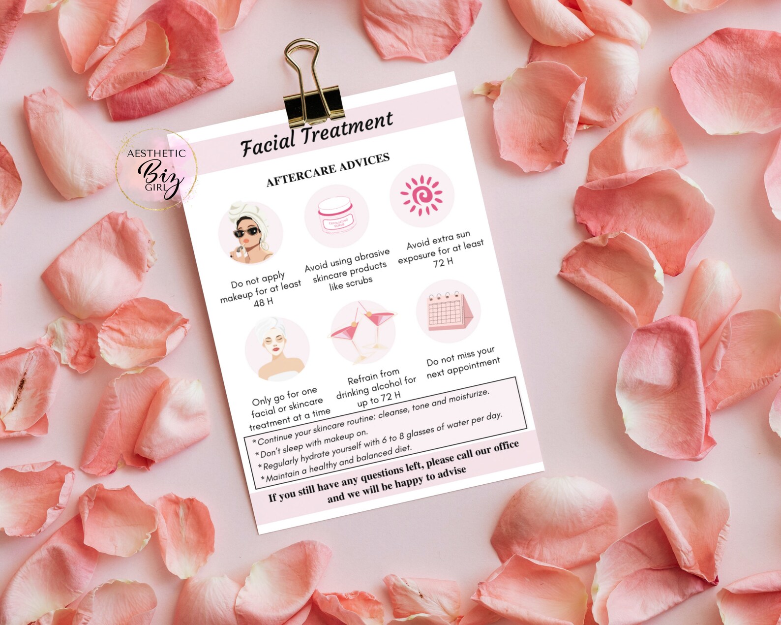 Editable Aesthetician Templatesprintable Skincare Forms - Etsy