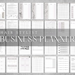 Hair Stylist Business Planner, Printable Beauty Salon Specialist ...