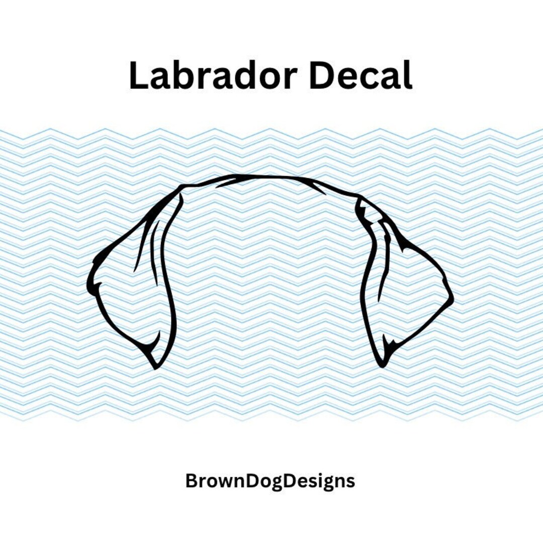 Labrador Dog Ear Vinyl Decal Personalized Pet Name Adorable Car Sticker ...