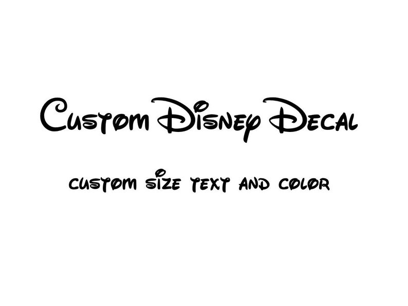 Custom Disney Vinyl Decal Custom Decal Disney Inspired - Etsy