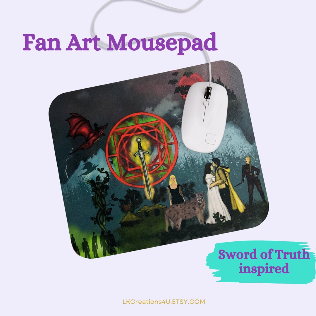 Fan Art - the Sword of Truth Mousepad, Christmas Gift, Kahlan and Richard Rahl Series, Truth ...