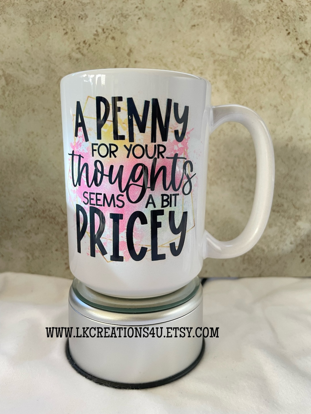 Sarcastic Coffee Mug: A Penny for Your Thoughts - 15oz Funny Cup - Etsy
