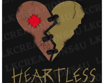 DIGITAL PNG FILE Heartless Png Svg Digital File T Shirt Svg Sublimation ...
