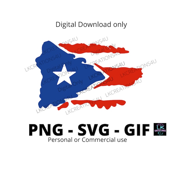 Pr Flag Svg - Etsy