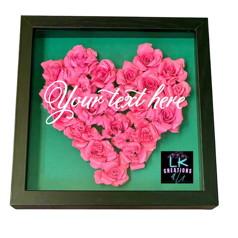 Paper Roses Shadow Box 9x9 Customizable Shadow Box Red Roses - Etsy