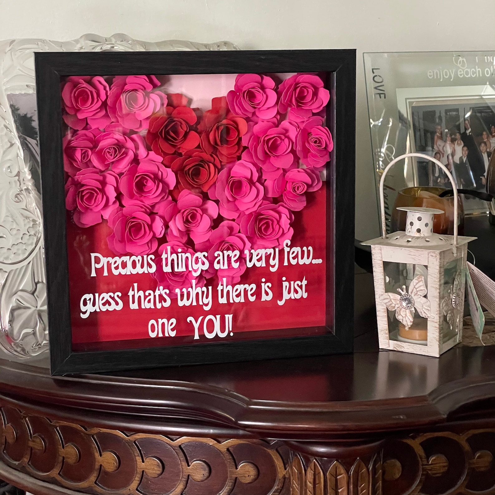 Paper Roses Shadow Box 9x9 Customizable Shadow Box Red Roses - Etsy