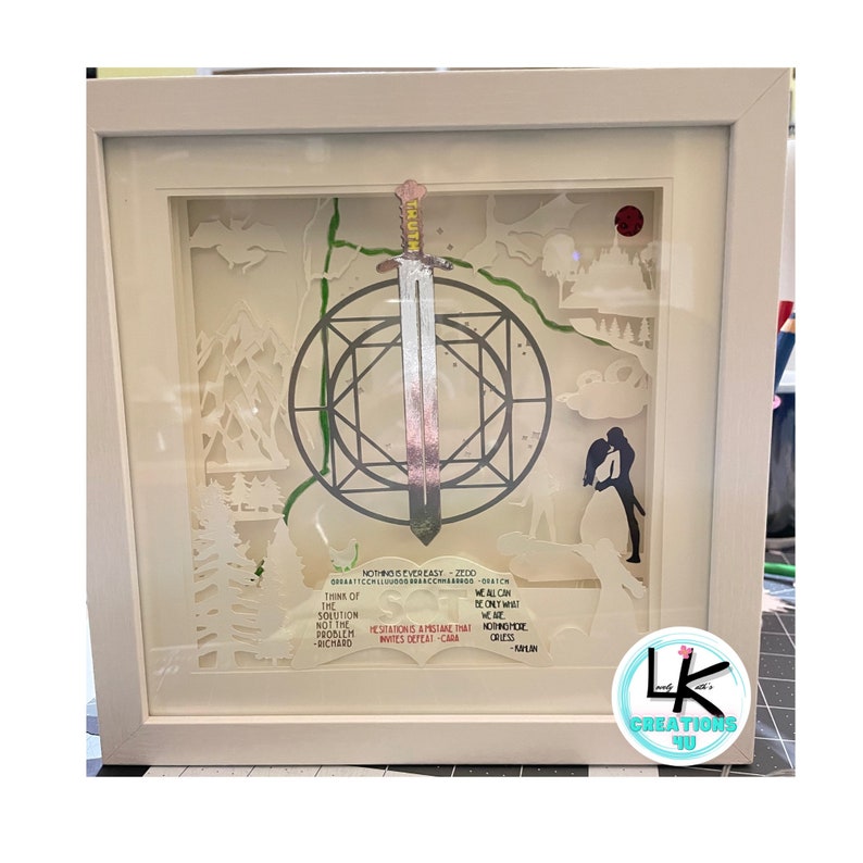 Sword of Truth Silhouette Lighted Shadow Box-custom Shadow - Etsy