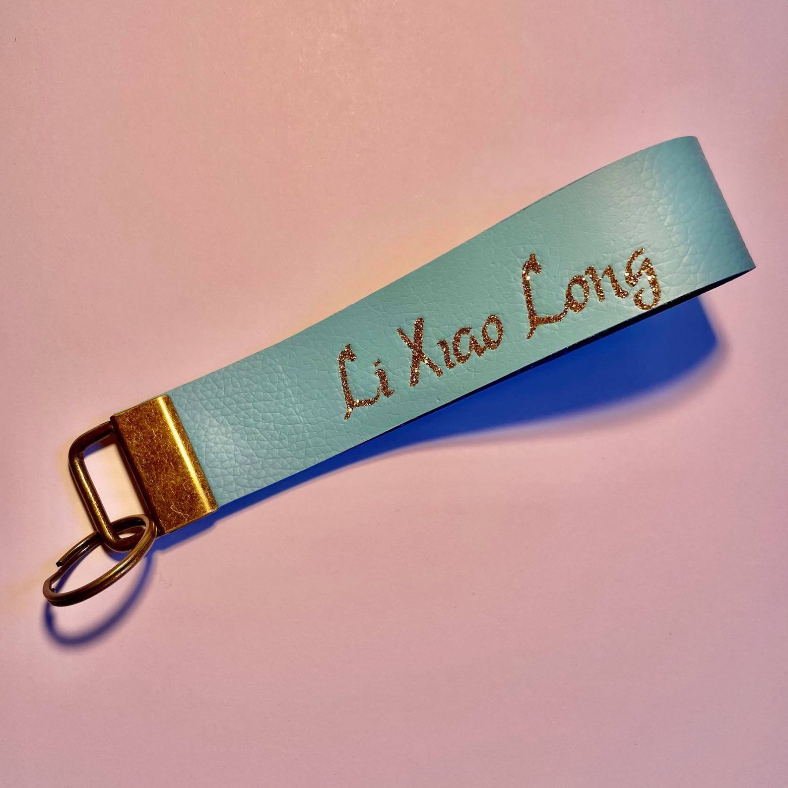 Light Blue Key Fobs Light Pink Key Fobs Key Chains Glittery - Etsy