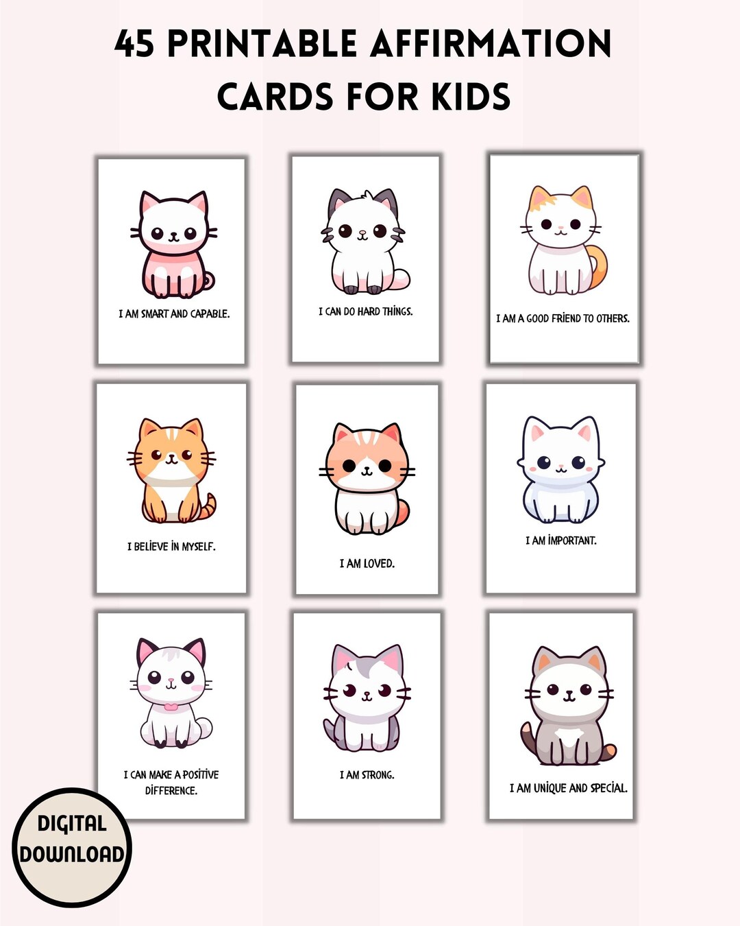 45 Printable Affirmation Cards, Printable Affirmation Cards ...