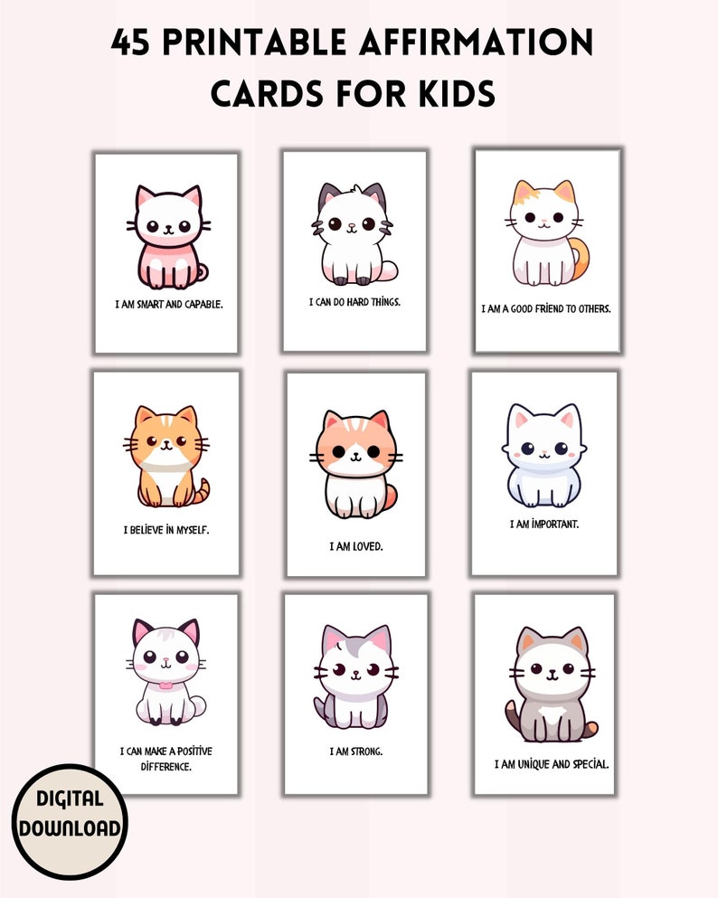 45 Printable Affirmation Cards, Printable Affirmation Cards ...