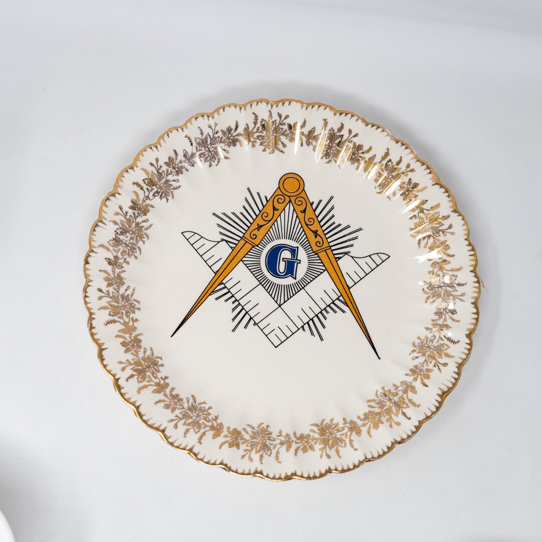 Shaw Supply Company "square and Compases" Plate, Vintage Bone China ...