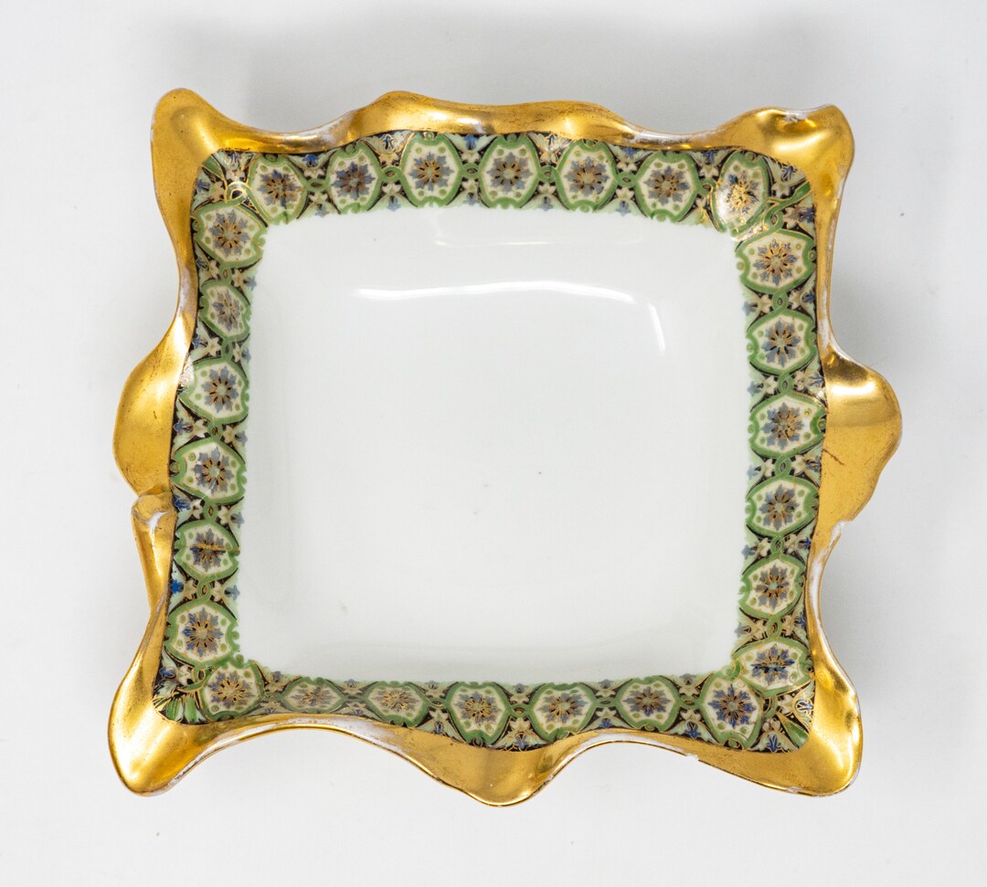 Antique Limoges Bawo & Dotter Square Trinket Dish, Serving Bowl, Hand ...