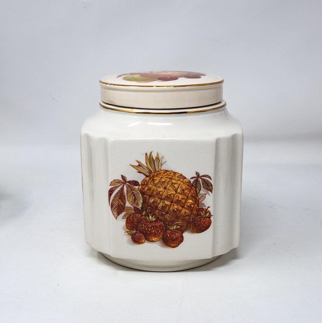 Sadler Ginger Jar With Lid, Fruit Decoration, Vintage Fine Porcelain ...