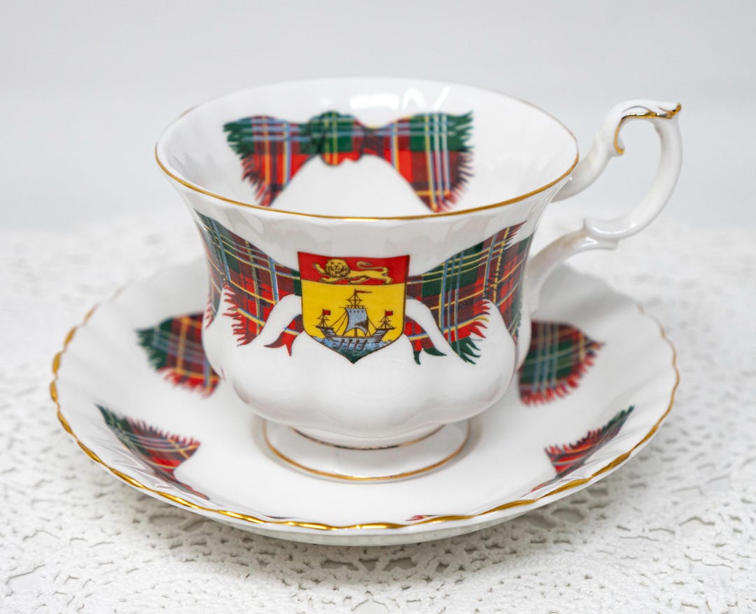 Royal Albert Bone China Teacup & Saucer: New Brunswick Tartan, Scottish ...