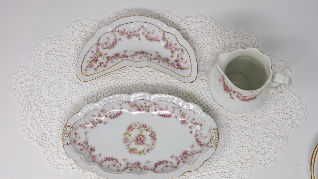 Antique Bridal Rose Dinnerware - Zeh Scherzer Bavaria - C.1880-1918s - Etsy