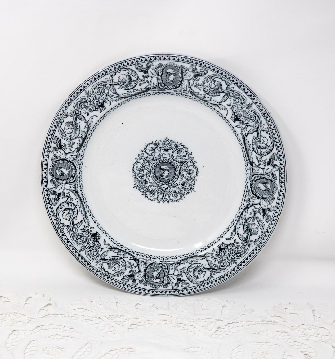 Rare Antique Edwin Bodley Transferware Dinner Plate, C.1862-1865 - Etsy