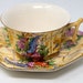 Unique Regal Potteries Bamboo-handle Teacup and Saucer Set, Hand ...